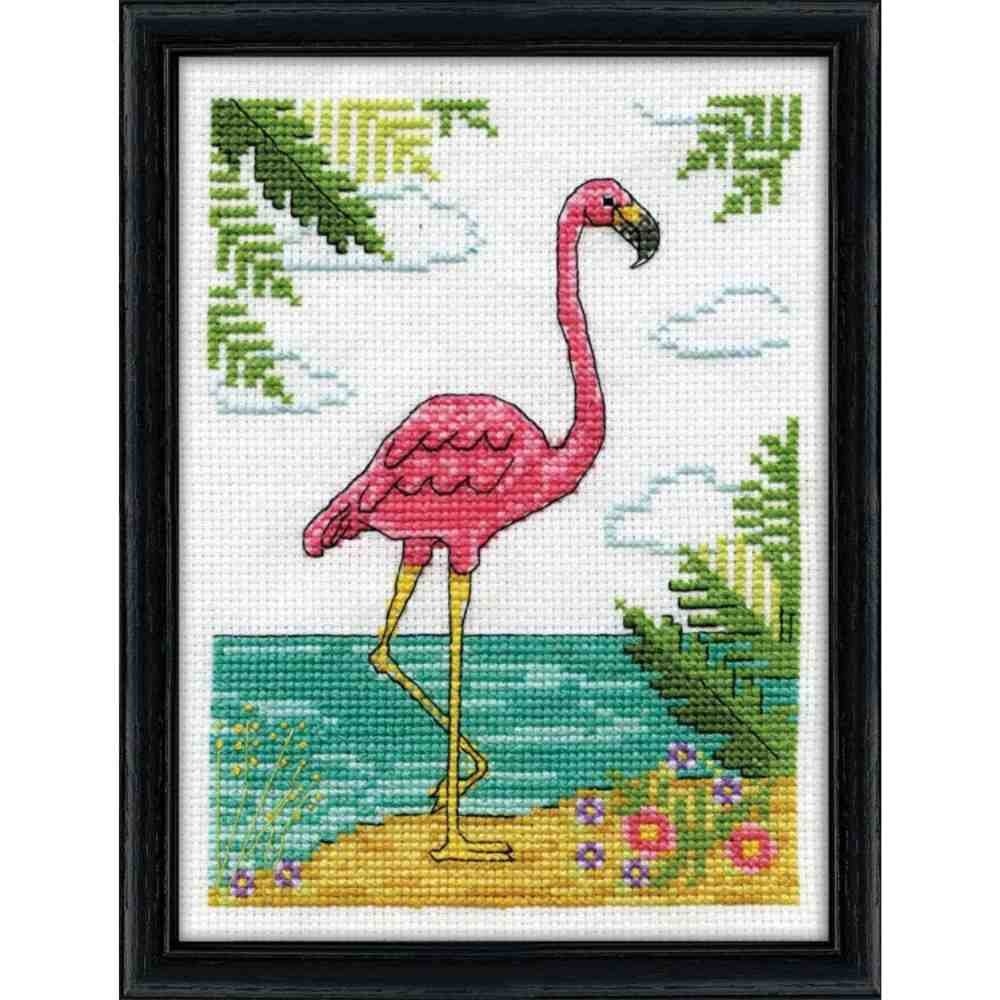 Design Works | Counted Cross Stitch | Flamingo | Kit | Aida