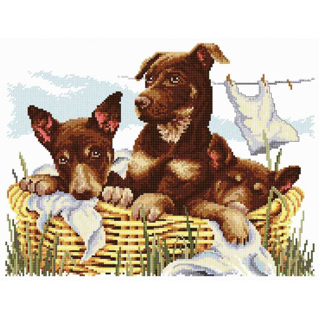 Country Threads | Counter Cross Stitch | Wash-Day Kelpies | Kit