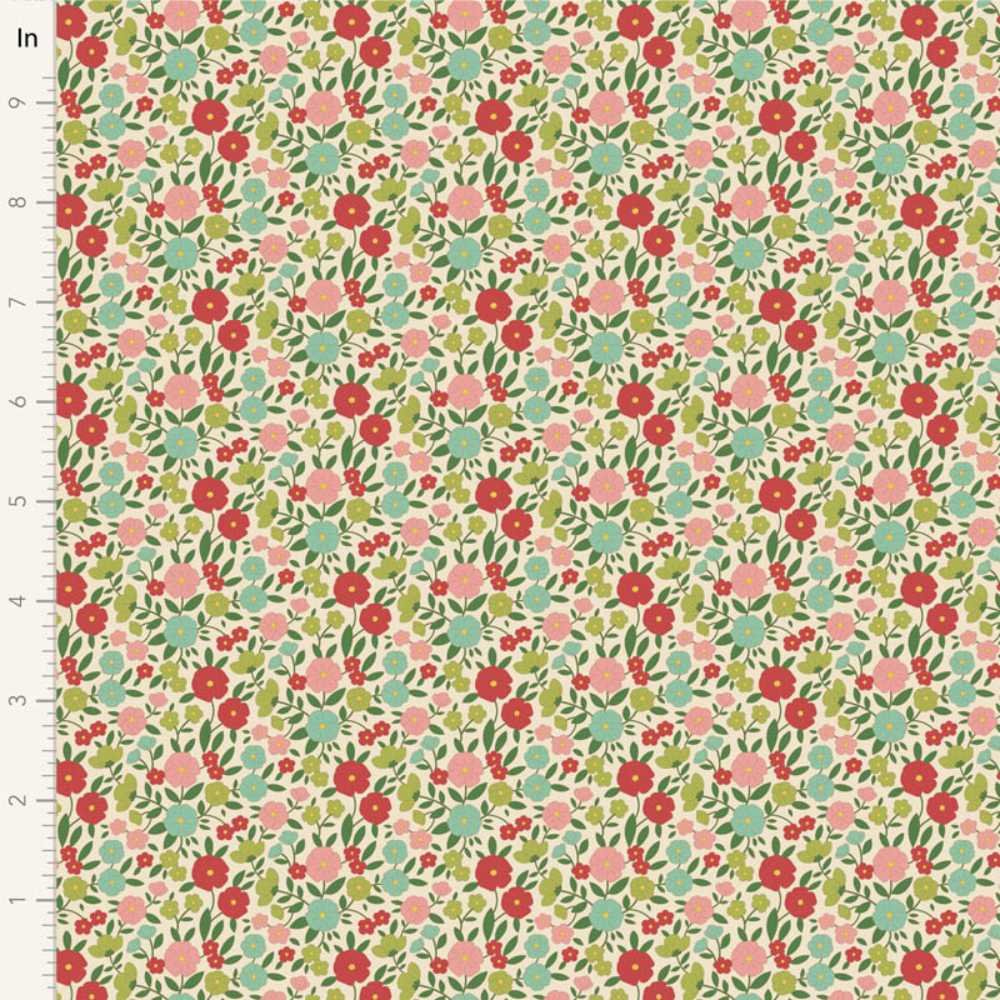 Tilda | Wallflower Collection | Janice | Green | Fabric | Patchwork